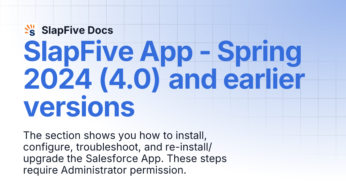 SlapFive App - Spring 2024 (4.0) and earlier versions | SlapFive Docs